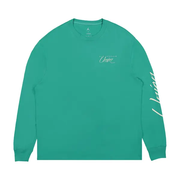 JORDAN X Union Long-sleeve T-shirt 'kinetic /coconut Milk - Green