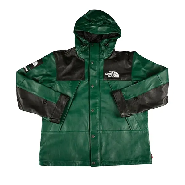 Supreme X The North Face Leather Mountain Parka - Green