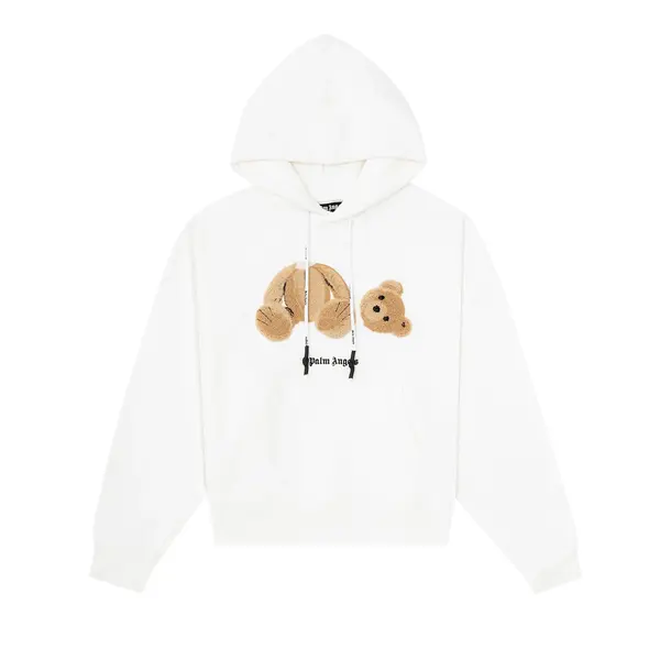 Palm Angels Bear Motif Hoodie - White