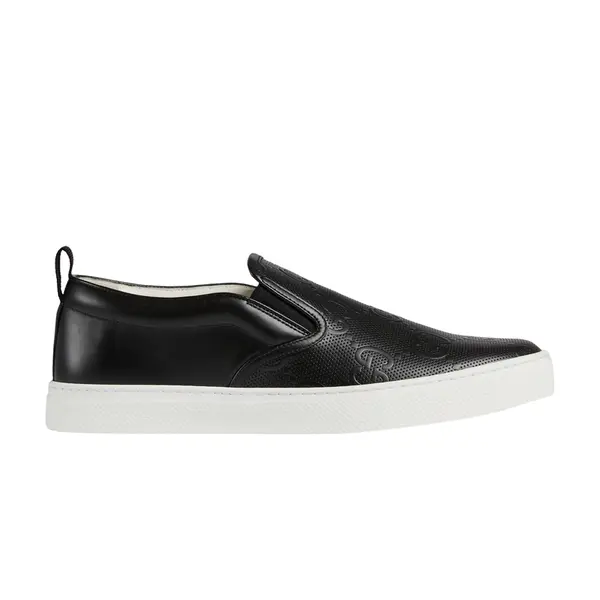 Gucci Gg Embossed Slip-on - Black