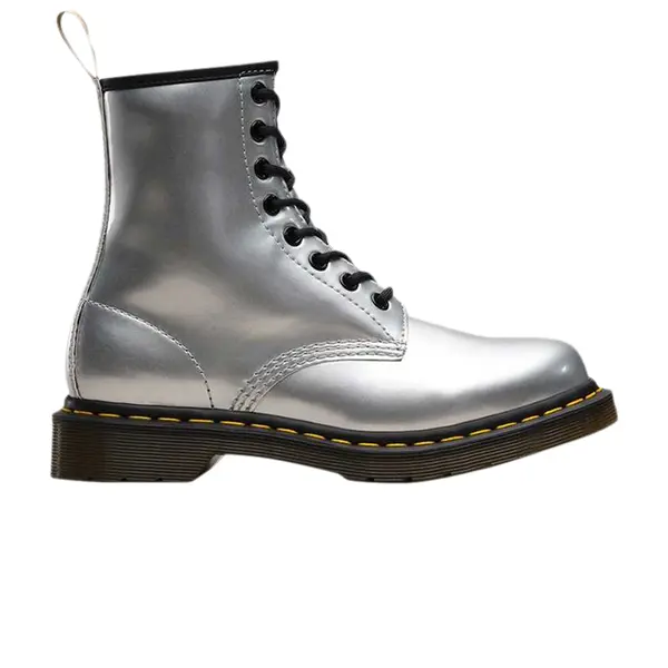 Dr. Martens 1460 'chrome Paint Metallic' Boots - Silver