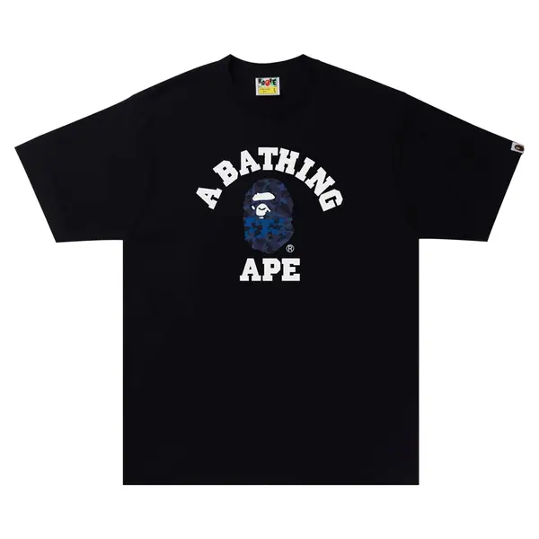 A BATHING APE Sand Camo College Tee - Black