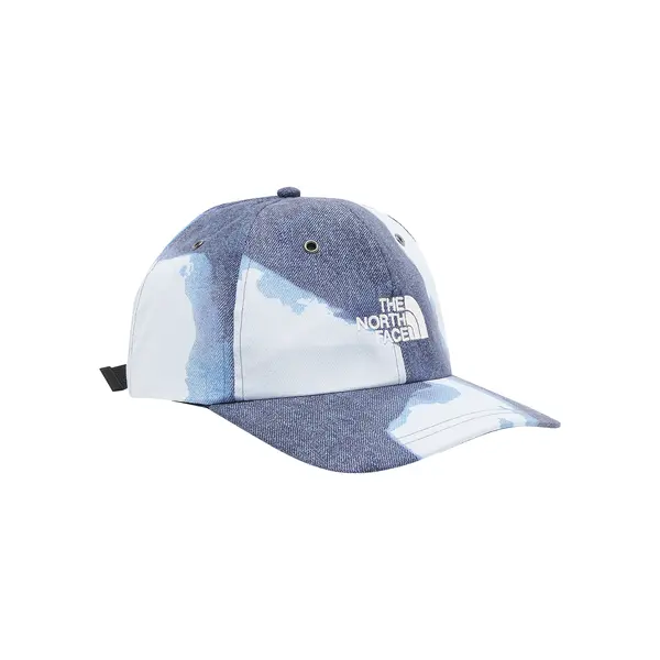 Supreme X The North Face Bleached Denim Print 6-panel Cap - Blue
