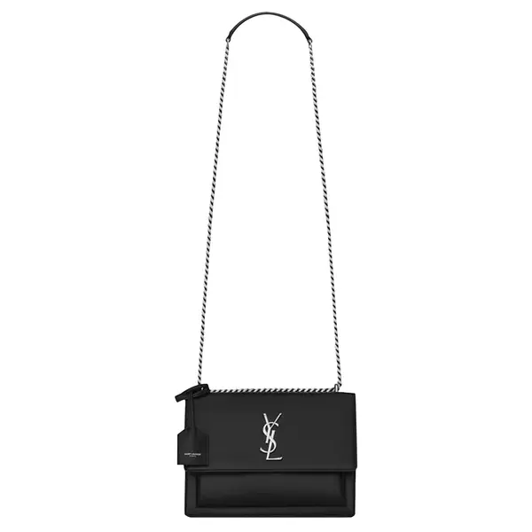Saint Laurent Medium Sunset Shoulder Bag - Black