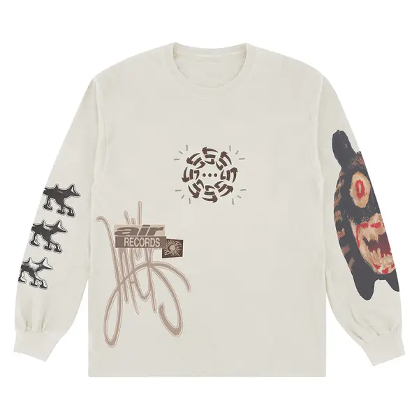 TRAVIS SCOTT Air Records Long-sleeve Tee 'off White - Cream