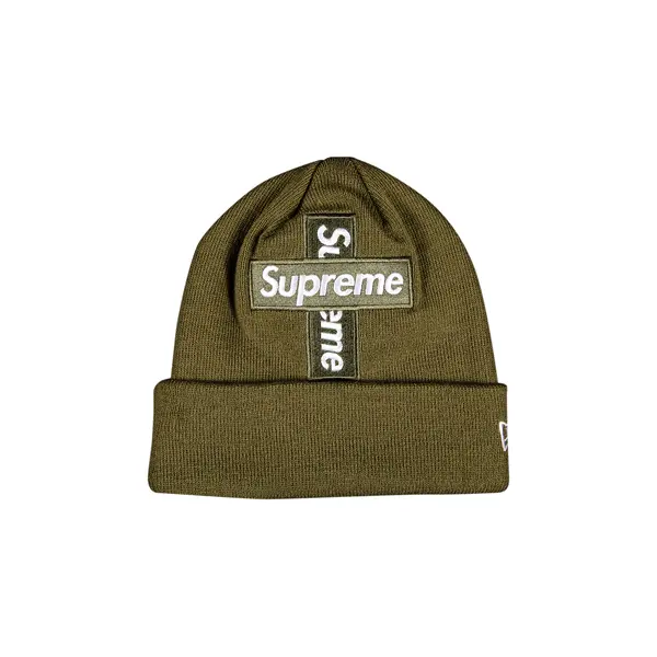 Supreme X New Era Cross Box Logo Beanie - Green