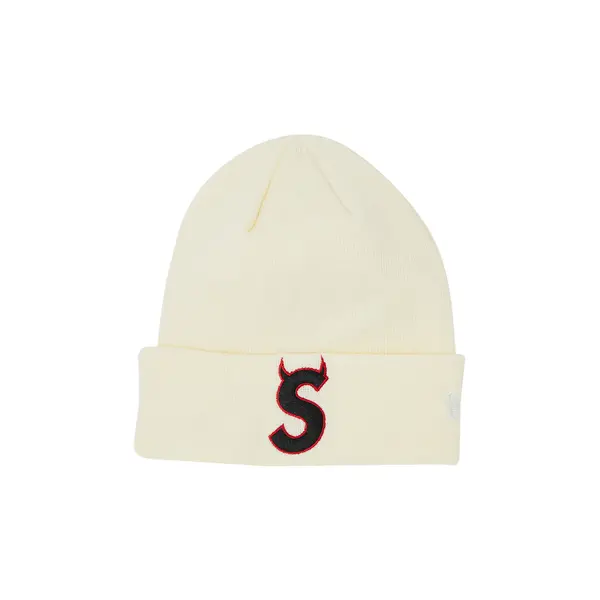 Supreme X New Era S Logo Beanie - Cream