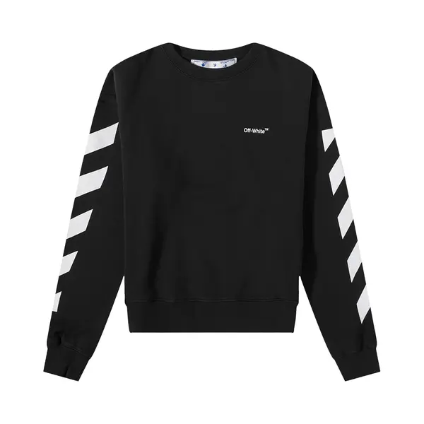 Off-White Diagonal Helvetica Oversized Sweatshirt - Black