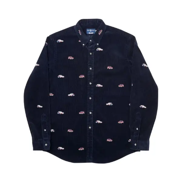 PALACE X Ralph Lauren Embroidered Corduroy Gti Shirt - Blue