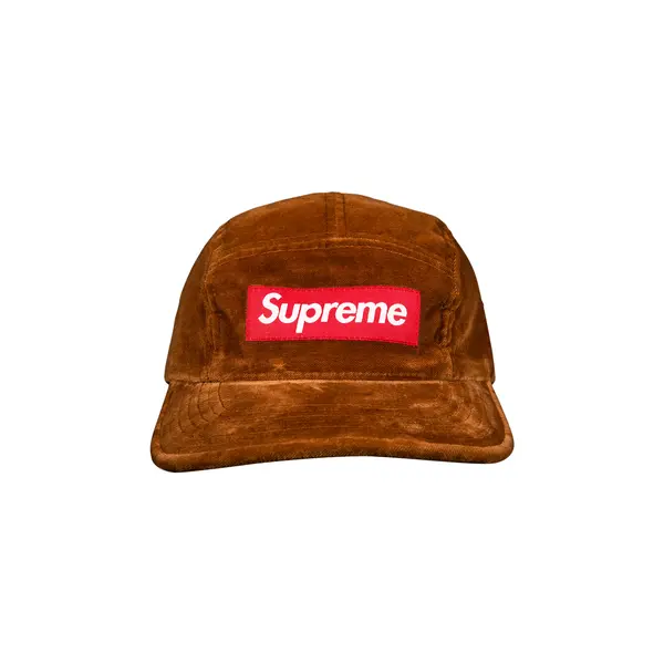 Supreme Velvet Camp Cap - Brown