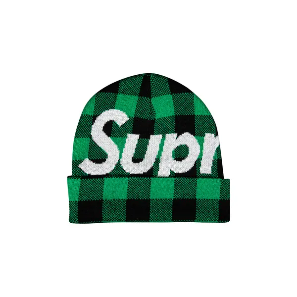 Supreme Plaid Beanie - Green