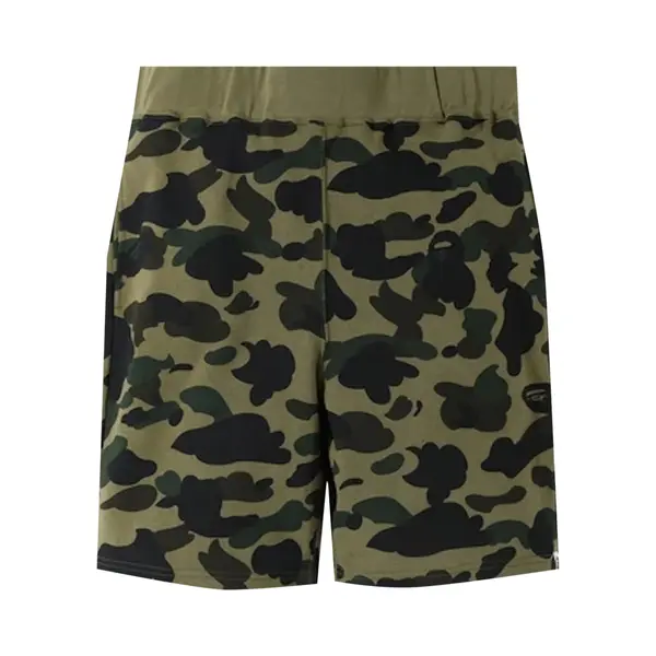 A BATHING APE 1st Camo Sweat Shorts - Green