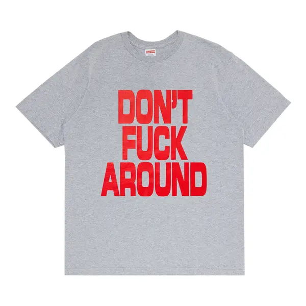 Supreme Don't Fuck Around Tee 'heather - Grey