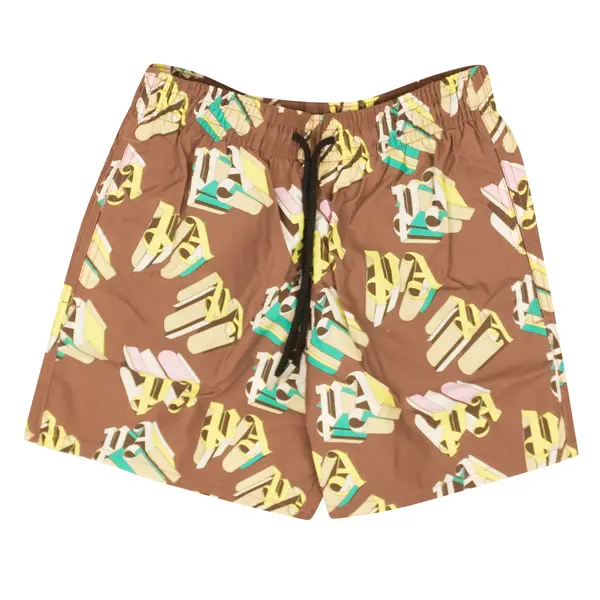 Palm Angels X Vilebrequin Monogram Swimwear /yellow - Brown