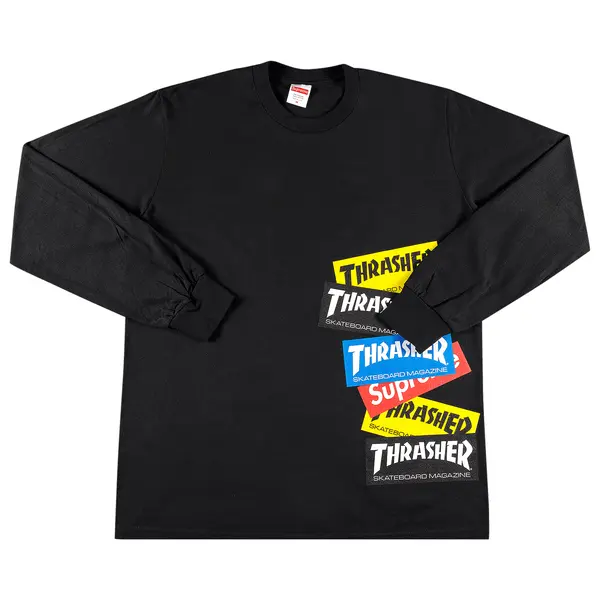 Supreme X Thrasher Multi Logo Long-sleeve Tee