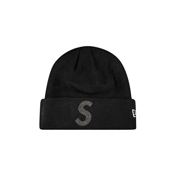 Supreme X New Era X Swarovski S Logo Beanie - Black