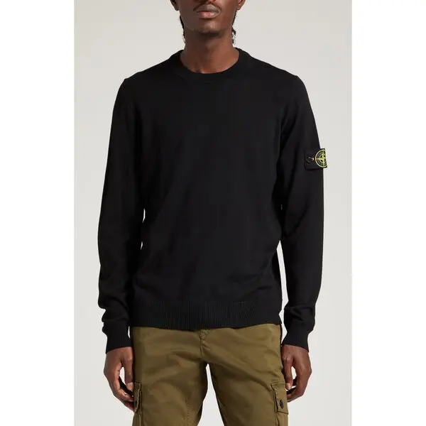 Stone Island Compass Logo Virgin Wool Sweater