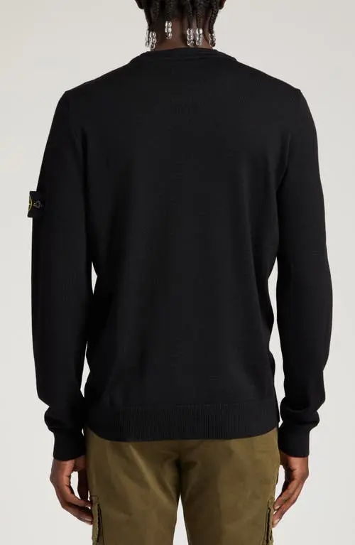 Stone Island Compass Logo Virgin Wool Sweater