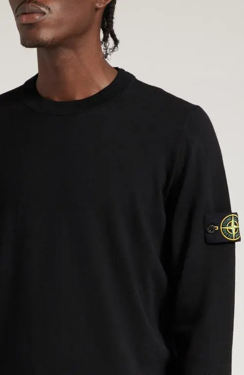Stone Island Compass Logo Virgin Wool Sweater