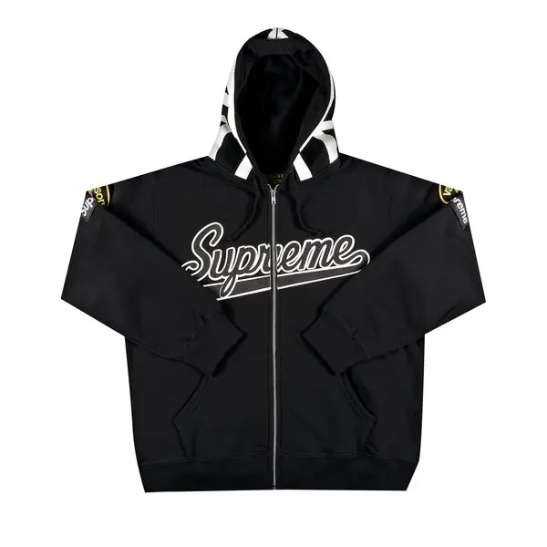 Supreme X Vanson Leathers Zip Up Hooded Sweatshirt