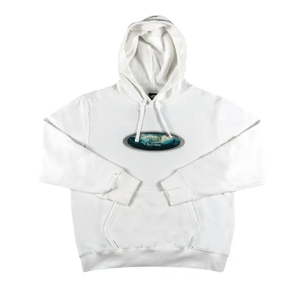 Supreme X The North Face Lenticular Mountains Hooded Sweatshirt - White