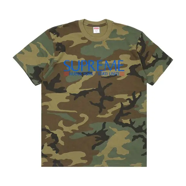 Supreme Nuova York Tee 'woodland Camo - Multicolor