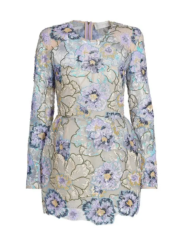 BRONX AND BRONCO Violet Embellished Mini Dress