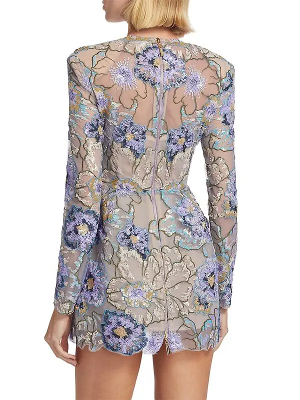BRONX AND BRONCO Violet Embellished Mini Dress