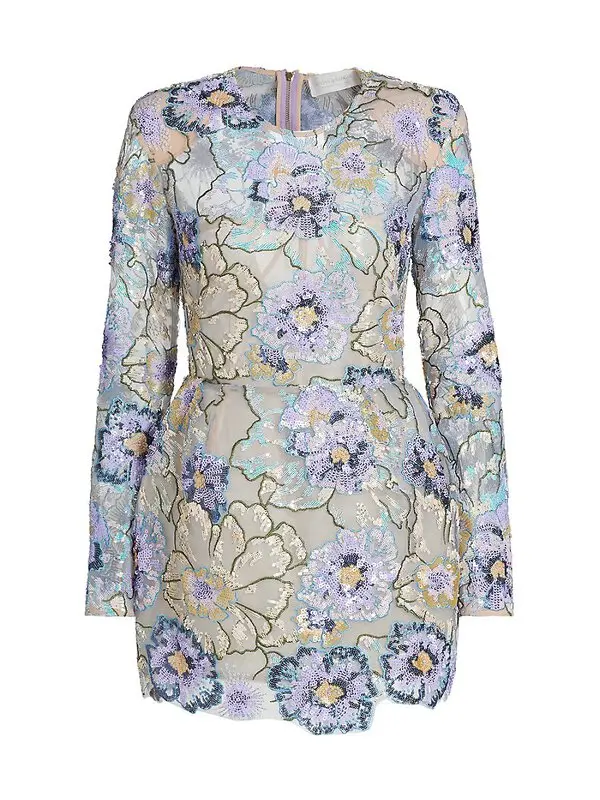 BRONX AND BRONCO Violet Embellished Mini Dress