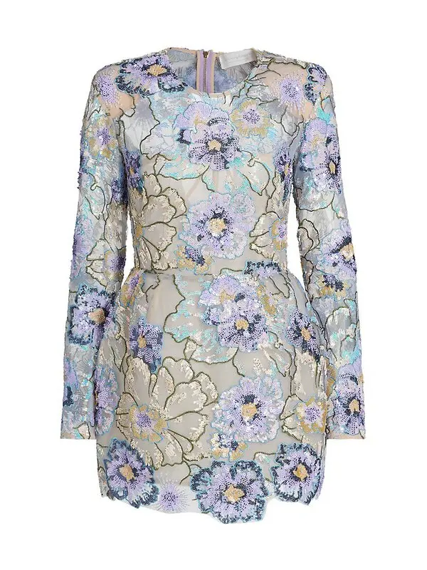 BRONX AND BRONCO Violet Embellished Mini Dress