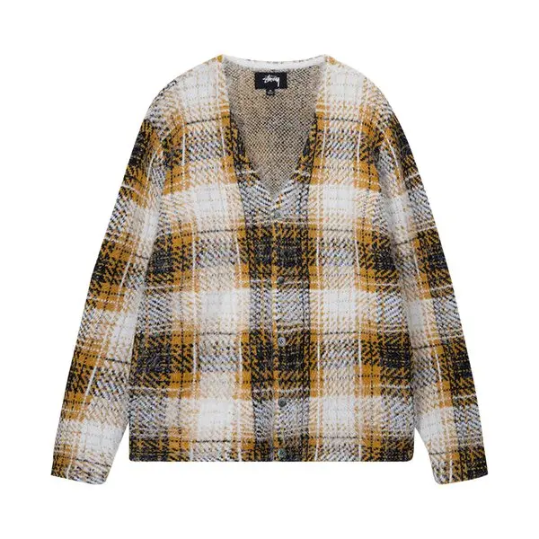 StÜssy Hairy Plaid Cardigan - Multicolor | Editorialist