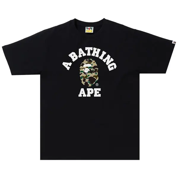 A BATHING APE Sta Camo College Tee - Black