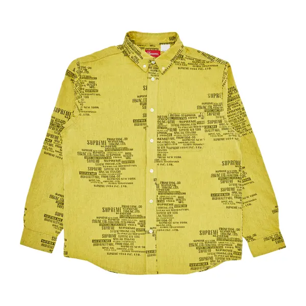 Supreme Trademark Jacquard Denim Shirt