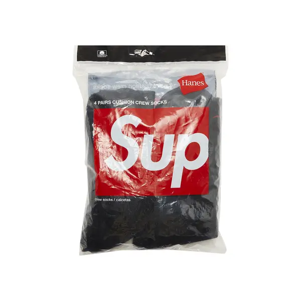 Supreme X Hanes Crew Socks - Black