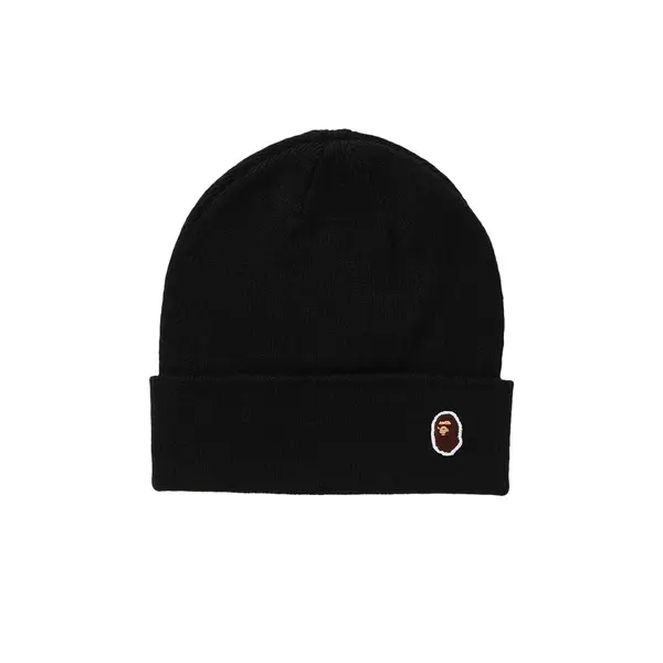 A BATHING APE Ape Head Knit Cap - Black