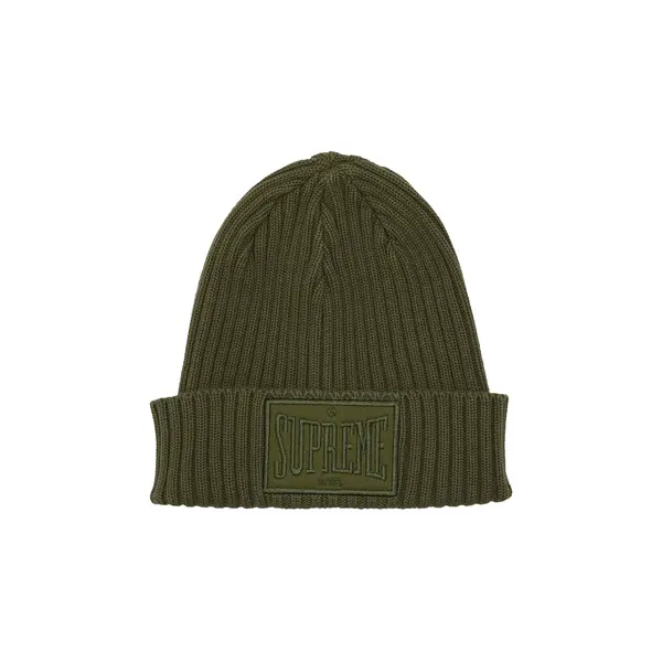 Supreme Overdyed Patch Beanie - Brown