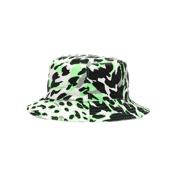 We11Done Leopard Printed Bucket Hat - Green