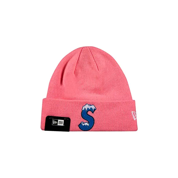 Supreme X New Era S Logo Beanie - Pink