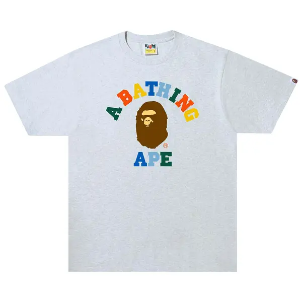 A BATHING APE Colors College Tee - Grey