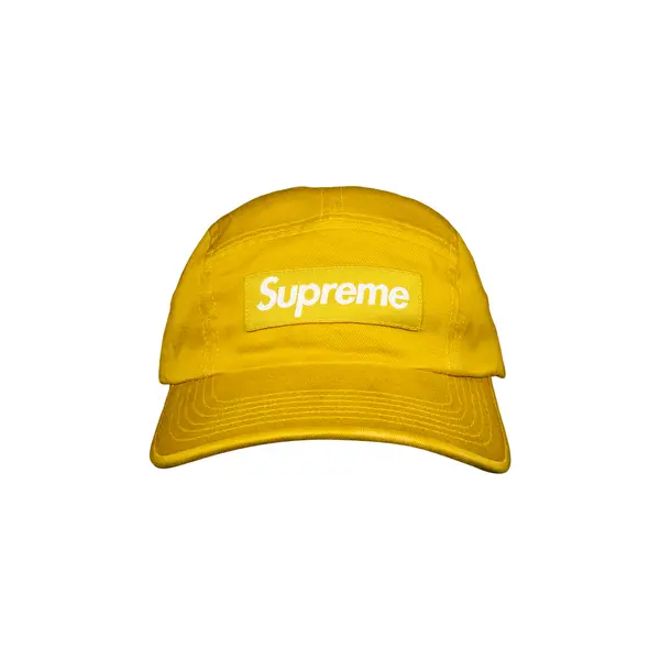 Supreme Washed Chino Twill Camp Cap - Yellow