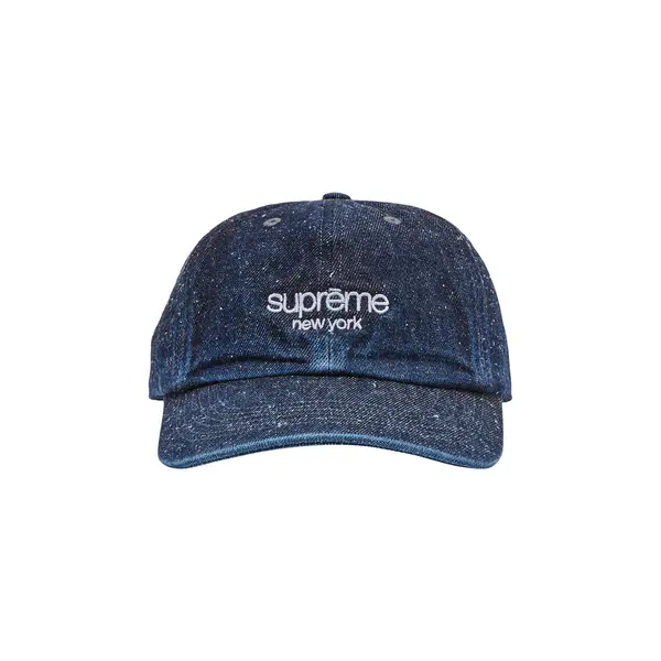 Supreme Classic Logo Denim 6-panel Cap - Blue