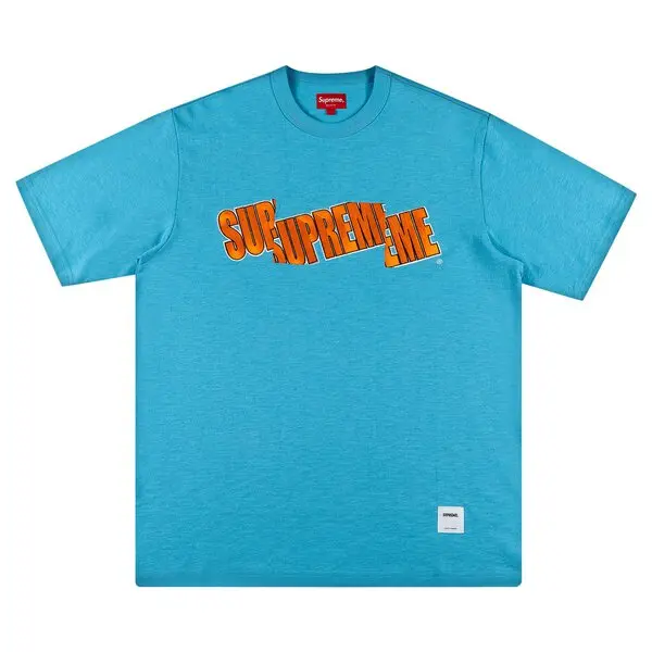 Supreme Cut Logo Short-sleeve Top 'bright - Blue