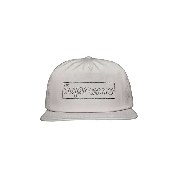 Supreme X Kaws Chalk Logo 5-panel Cap - Grey