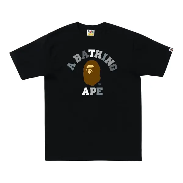 A BATHING APE Colors College Tee - Black