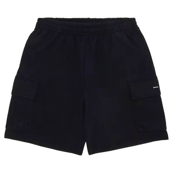 Supreme Small Box Baggy Cargo Sweatshort - Black | Editorialist