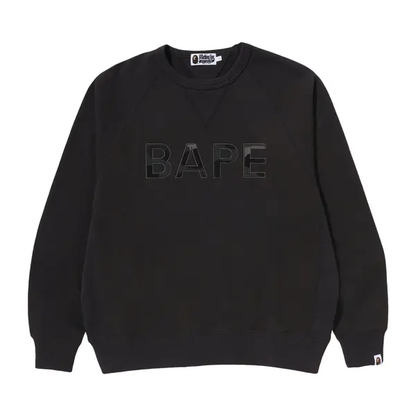 A BATHING APE Patch Relaxed Fit Crewneck - Black