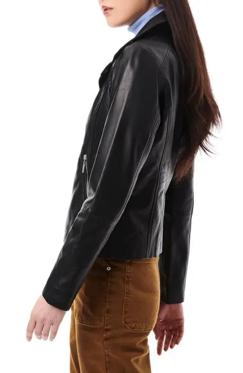 Bernardo Lambskin Leather Moto Jacket