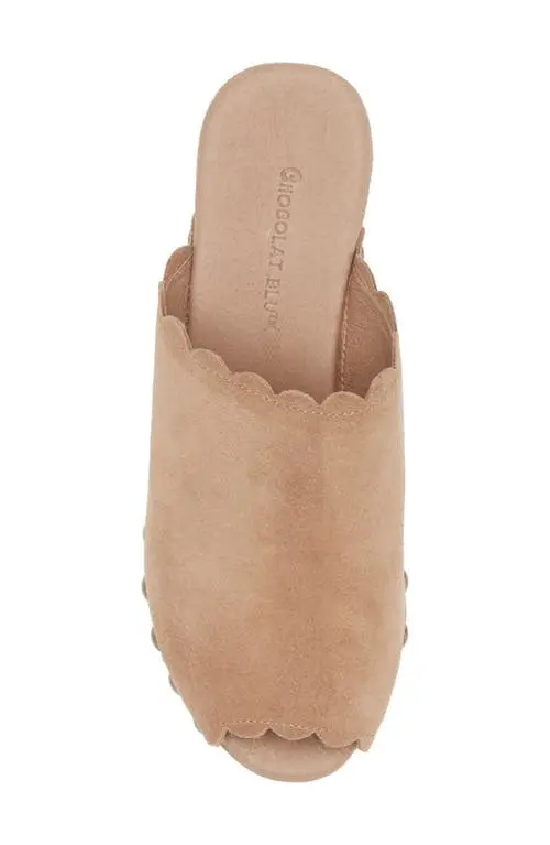 CHOCOLAT BLU Genessis Platform Sandal - Latte Suede