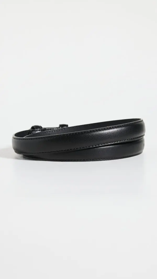 NILI LOTAN Jane Belt - Black/shiny Brass