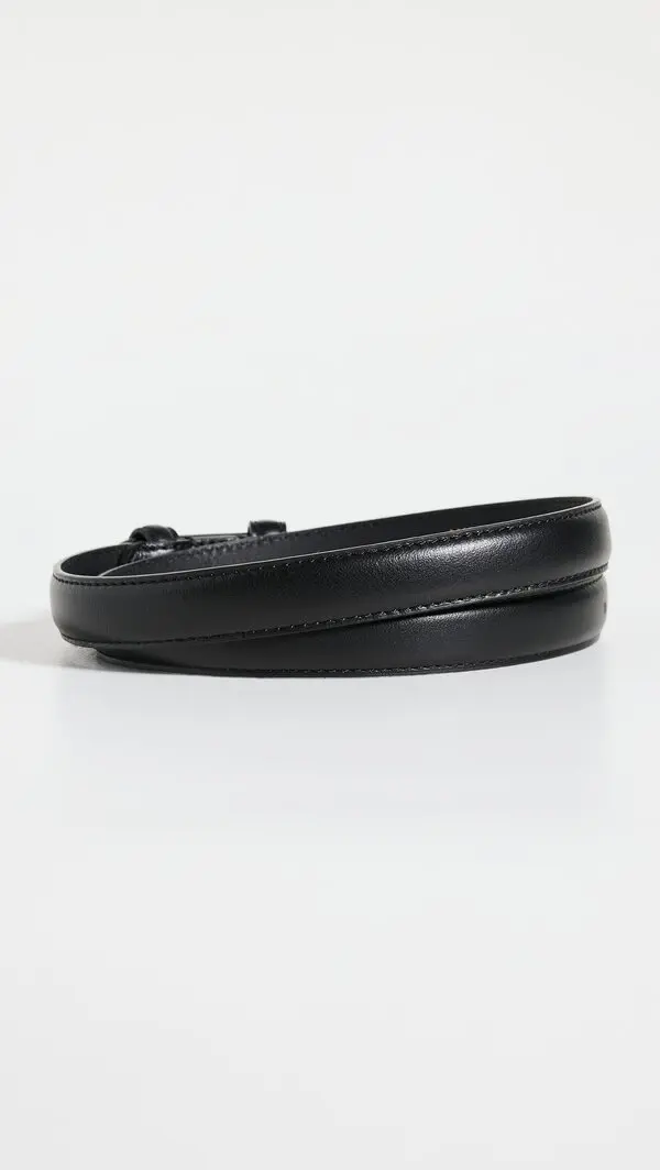 NILI LOTAN Jane Belt - Black/shiny Brass